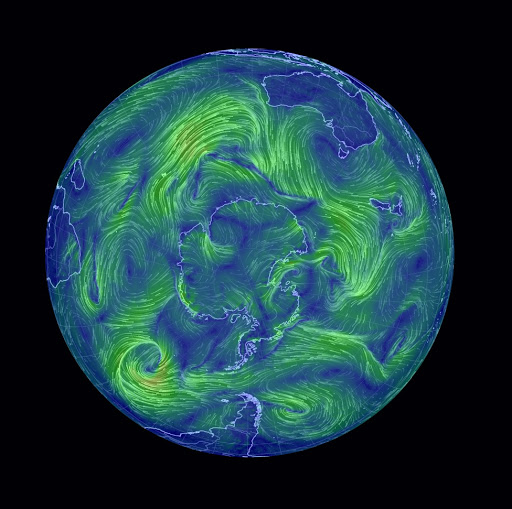 earth: an animated map of global wind, weather and ocean conditions ...
